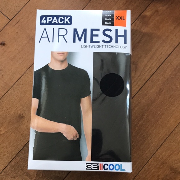 32 Degrees | Shirts | Nwt 32 Degrees Mens Air Mesh Tee 4pack Black ...